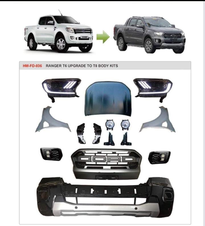 Ford Ranger T6 upgrade to T8 Conversion Body Kit – SPORTMAX DESIGN SA