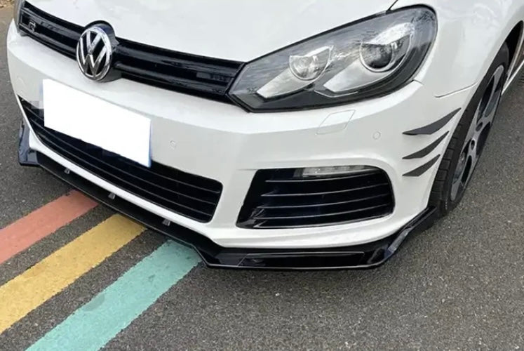 VW Golf 6R Gloss Black Front Lip – SPORTMAX DESIGN SA