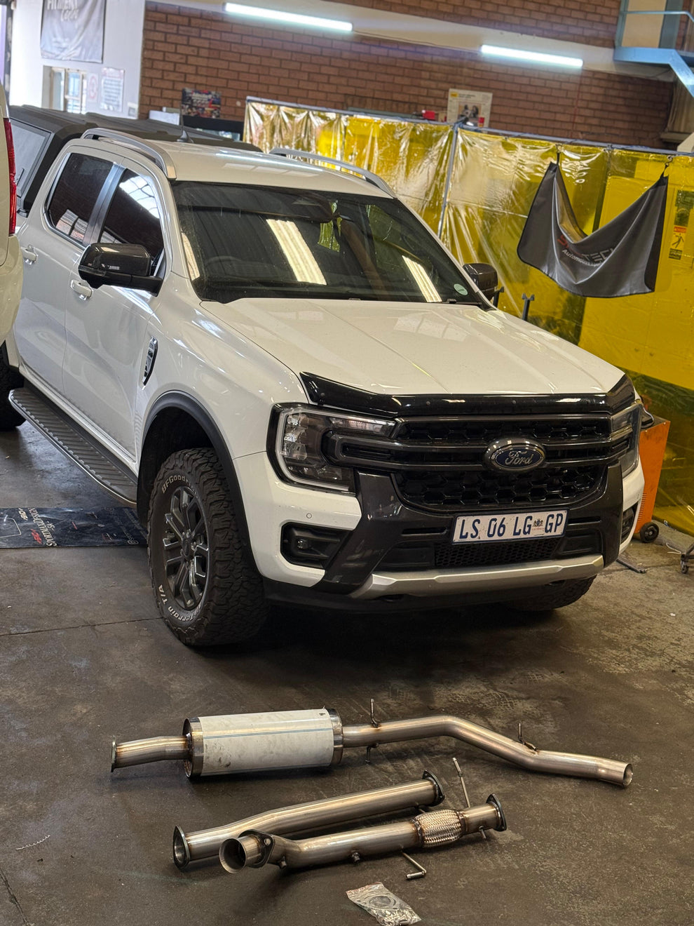 Ford Ranger Next Gen V6 Diesel 76mm Stainless Steel Downpipe + 76mm St ...