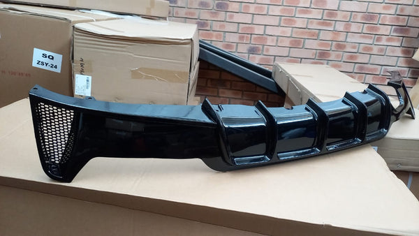 BMW F32 Gloss Black Rear Diffuser Single Sided Double Pipe Diffuser ...